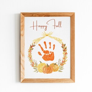 Fall Printable Handprint Template / Crafts for Preschoolers / - Etsy