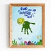 Funny Handprint Art Father's Day Card / Fathers Day - Etsy