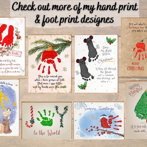 Christmas Footprint Reindeer / Xmas Handprint Footprint Art Craft ...