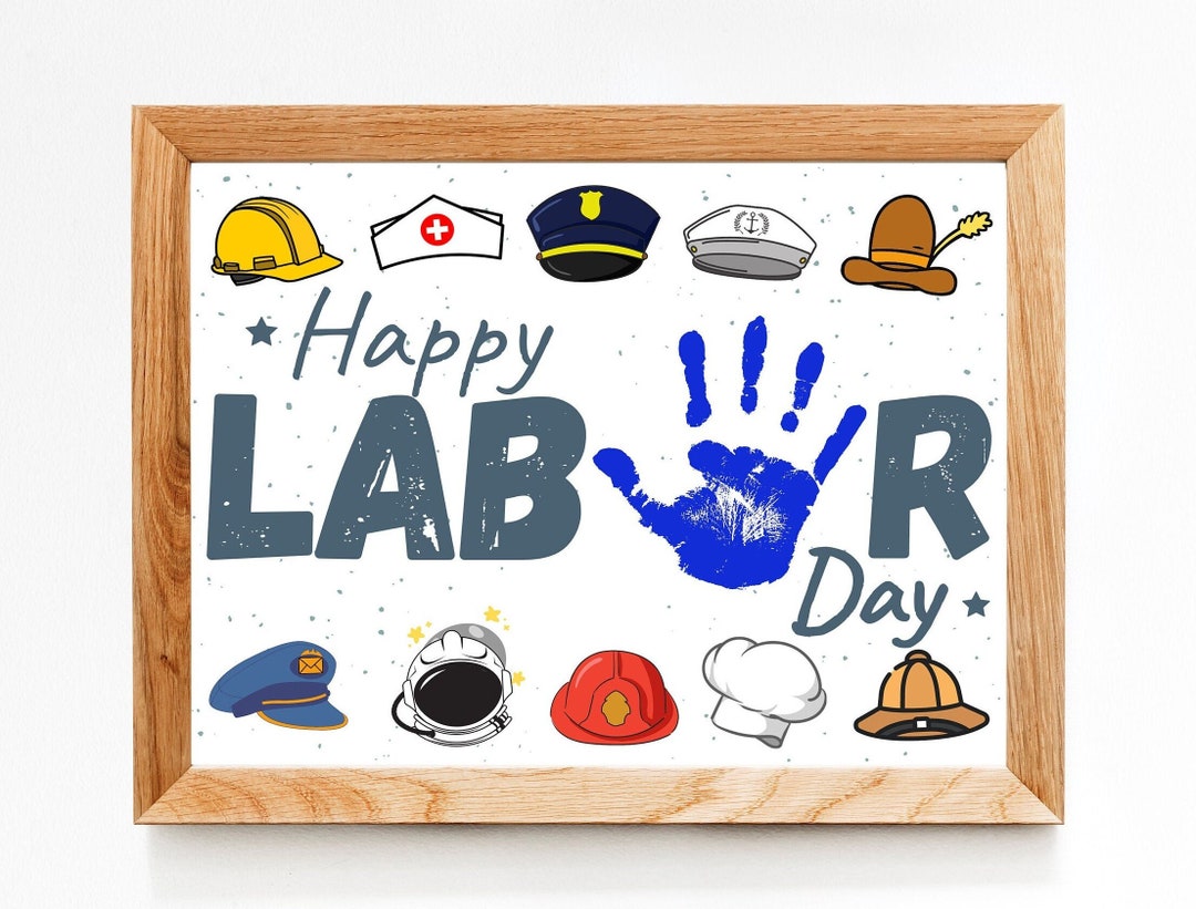 Labor Day Handprint Art / USA America American Professions - Etsy