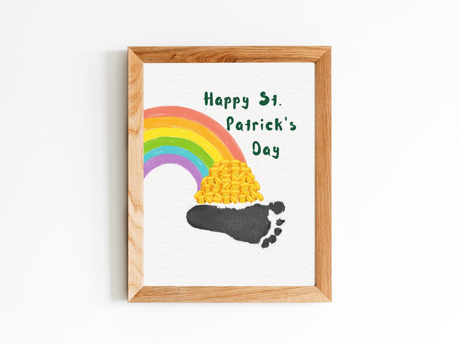 Pot of Gold Footprint St Patrick's Day Art / First Saint - Etsy