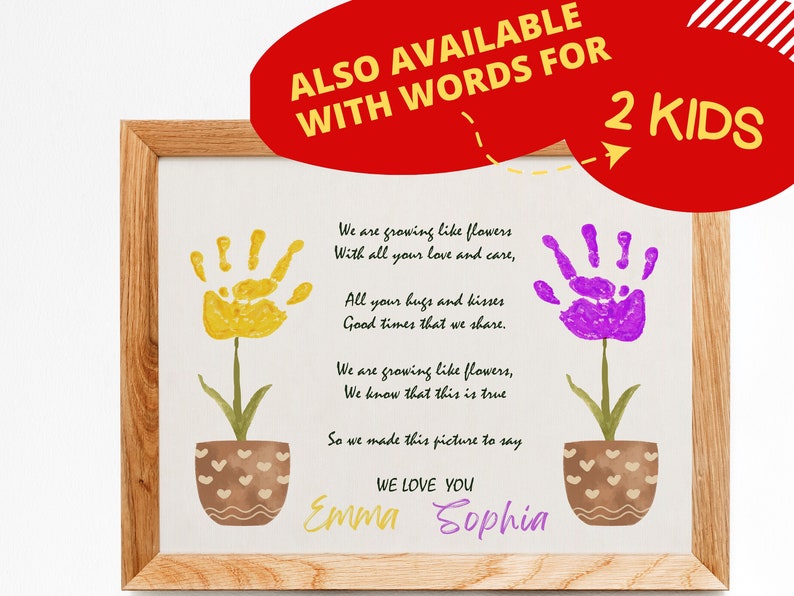 I'm Growing Like a Flower / Hand Handprint Art / Kids Baby - Etsy