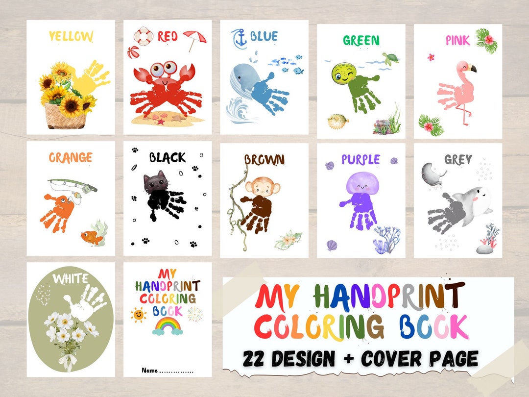 My Handprint Coloring Book / Handprint Book for Baby Toddler Child ...