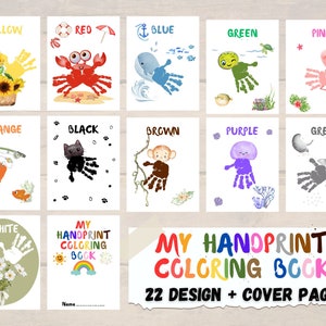 My Handprint Coloring Book / Handprint Book for Baby Toddler Child ...