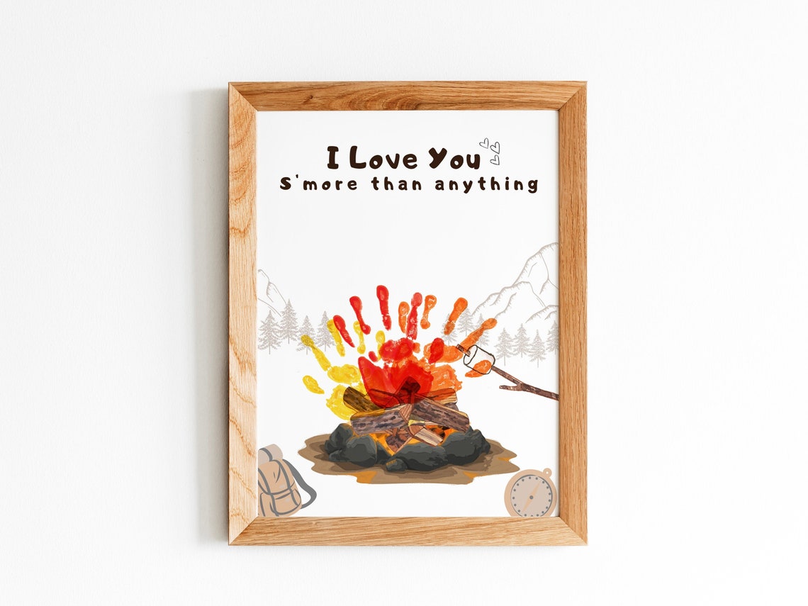 Campfire Handprint Art / Handprint Craft / Preschool Craft / - Etsy