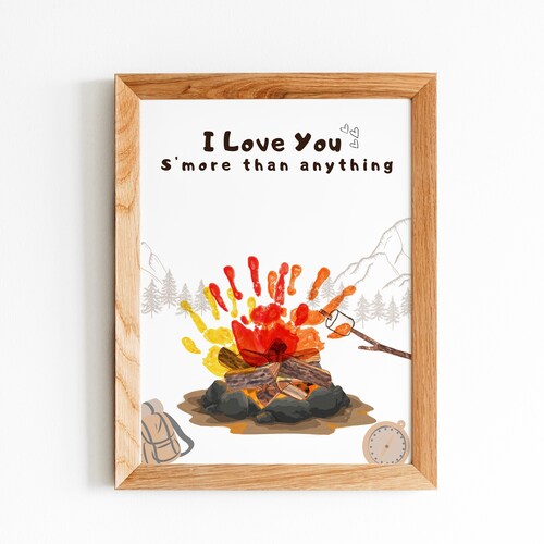 Campfire Handprint Art / Handprint Craft / Preschool Craft / - Etsy