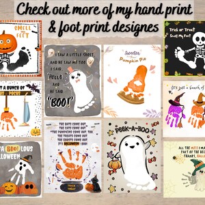 Halloween Poem Art Craft / Handprint Footprint / Ghost / Kids - Etsy