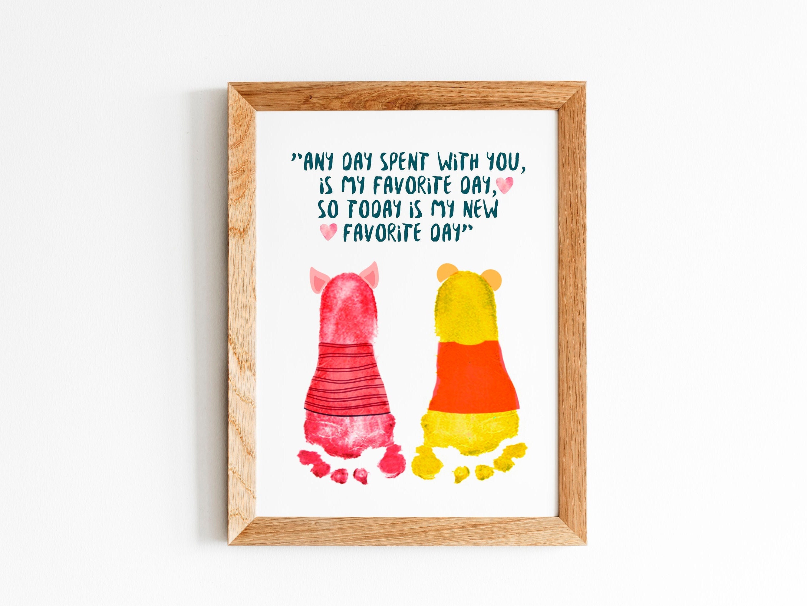 Love Quote Footprint / Handprint Craft Art / Footprint Memory - Etsy ...