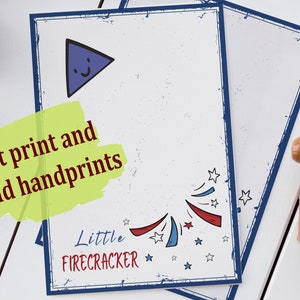 Little Firecracker Footprint Printable Craft Template - 4th of July ...