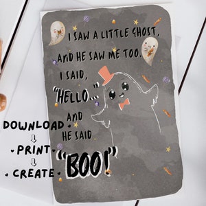 Halloween Footprint Art Craft / I Saw a Little Ghost / Halloween Poem ...