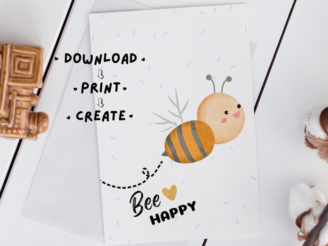 Bee Happy / Handprint Footprint Art / Bumble Bee / Bee - Etsy