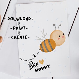 Bee Happy / Handprint Footprint Art / Bumble Bee / Bee Handprint Art ...