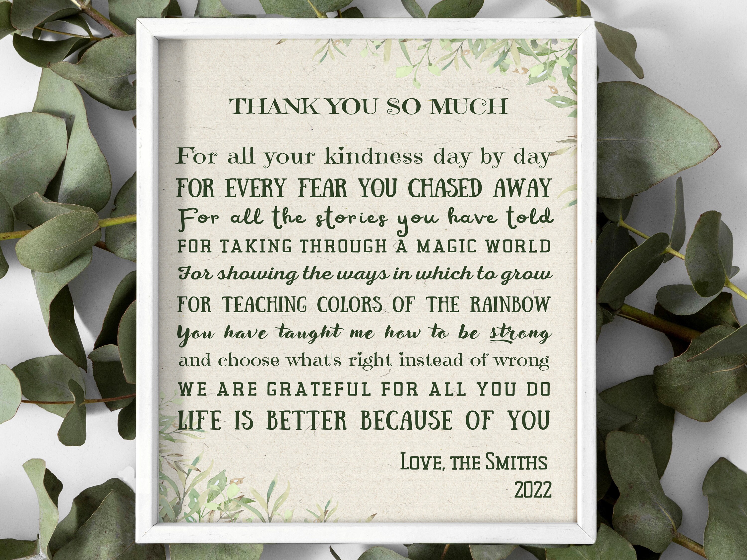 Kids Poem to Nanny Daycare Poem Babysitter Poem - Etsy