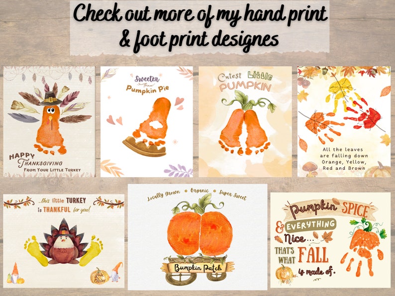 Sweeter Than Pumpkin Pie Footprint Craft / Thanksgiving Fall - Etsy