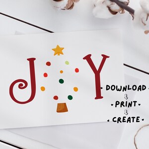 JOY Handprint Craft / Printable Christmas Signs Personalized / DIY ...