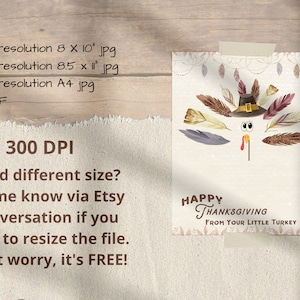 Happy Thanksgiving From Your Little Turkey / Thanksgiving Fall Autumn ...