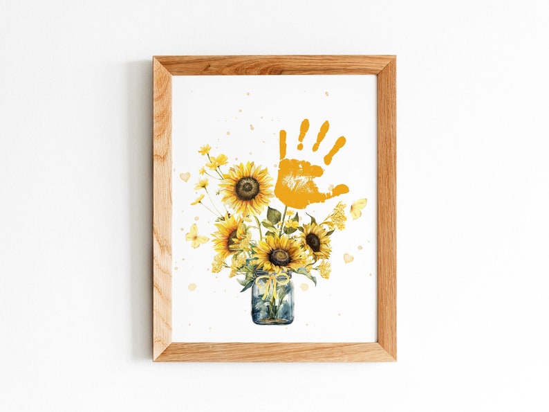 Sunflowers Handprint Craft Art / Sun Flower Sunflower Hand - Etsy