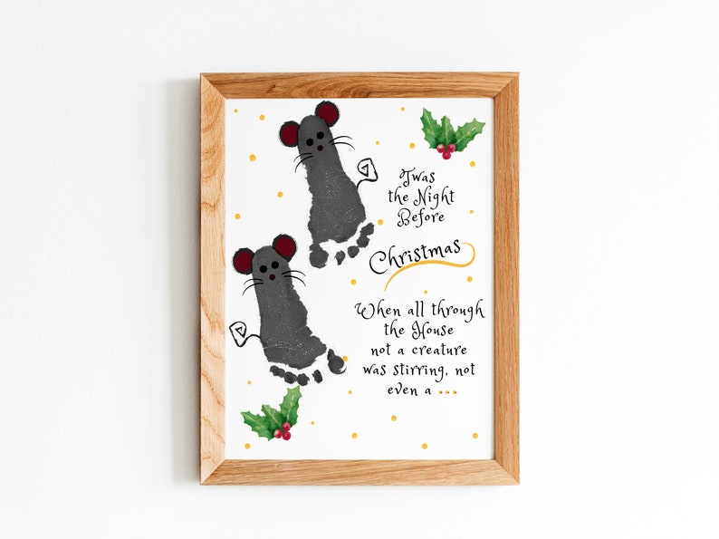 Christmas Handprint Footprint Art Craft Set of 4 / Winter - Etsy