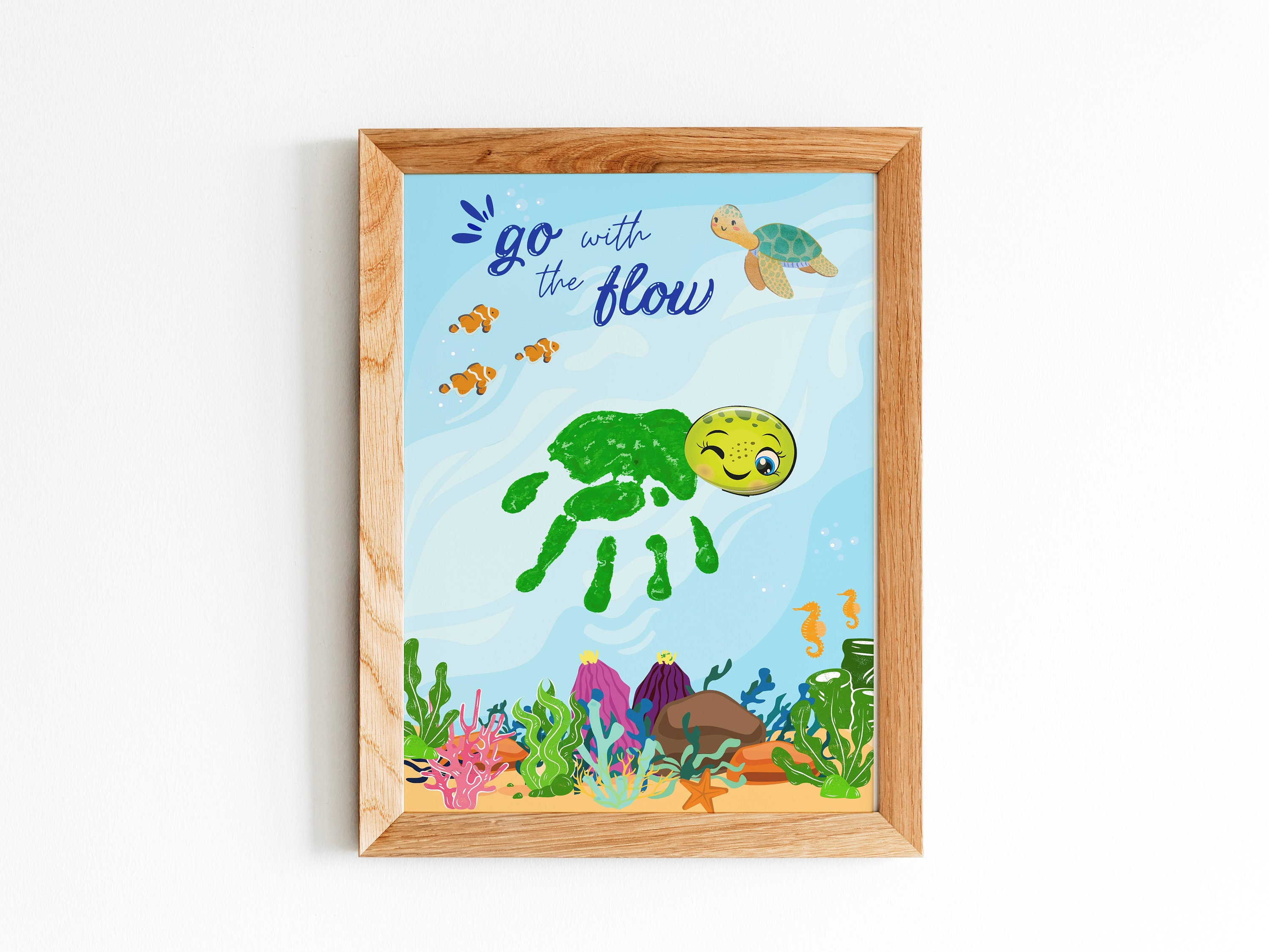 Summer Turtle Handprint / Beach Summer / Craft for Preschool - Etsy