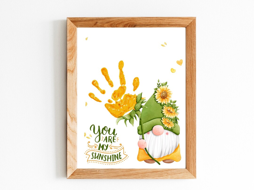 You Are My Sunshine Handprint Craft Art / Sun Flower Handprint / Baby ...