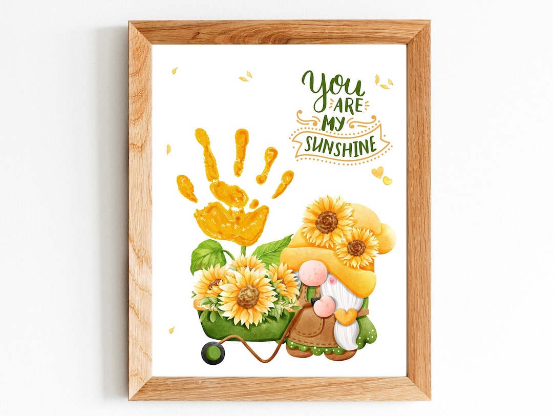 You Are My Sunshine Handprint Craft Art / Sun Flower Handprint / Baby ...