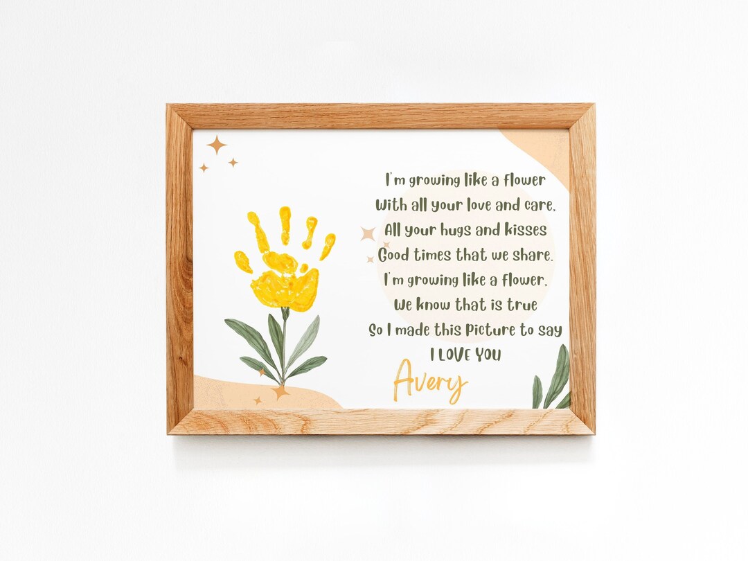I'm Growing Like a Flower / Hand Handprint Art / Kids Baby Toddler ...