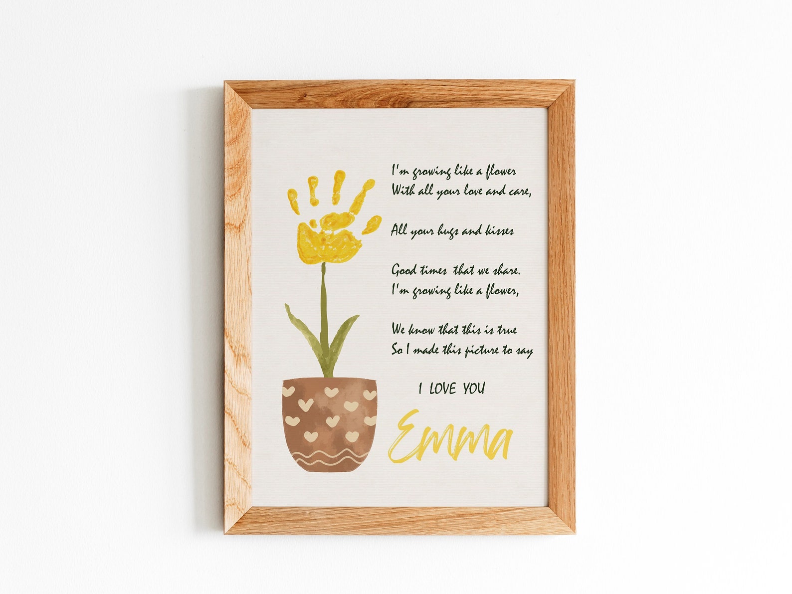 I'm Growing Like a Flower / Hand Handprint Art / Kids Baby - Etsy