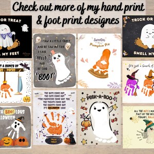 So Franken Cute Handprint Footprint Art Craft / Funny Halloween ...