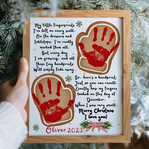 Christmas Handprint Poem / Toddlers Handprint Art / Mittens DIY Kid ...