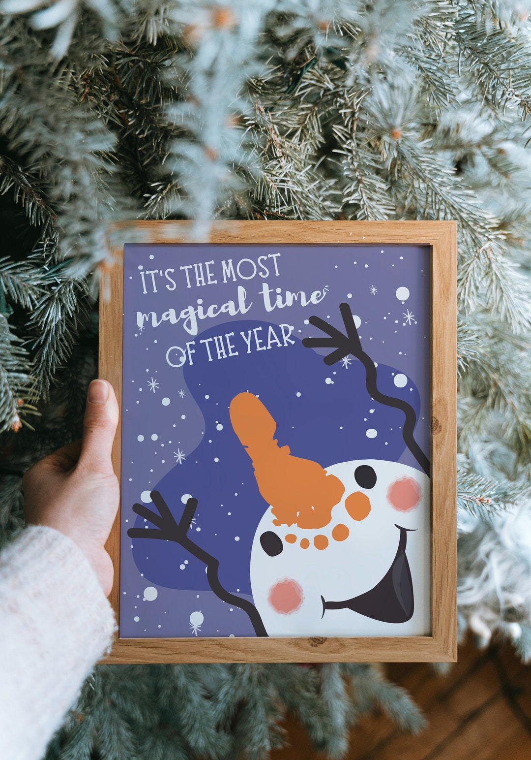 Let It Snow Footprint / Snowman Footprint / Snowman Craft / Christmas ...