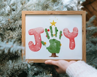 JOY Handprint Craft / Printable Christmas Signs Personalized / - Etsy