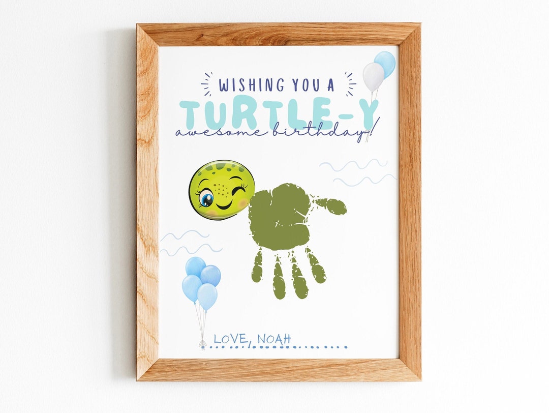 PERSONALIZED Happy Birthday Handprint Craft / Birthday Card Keepsake ...