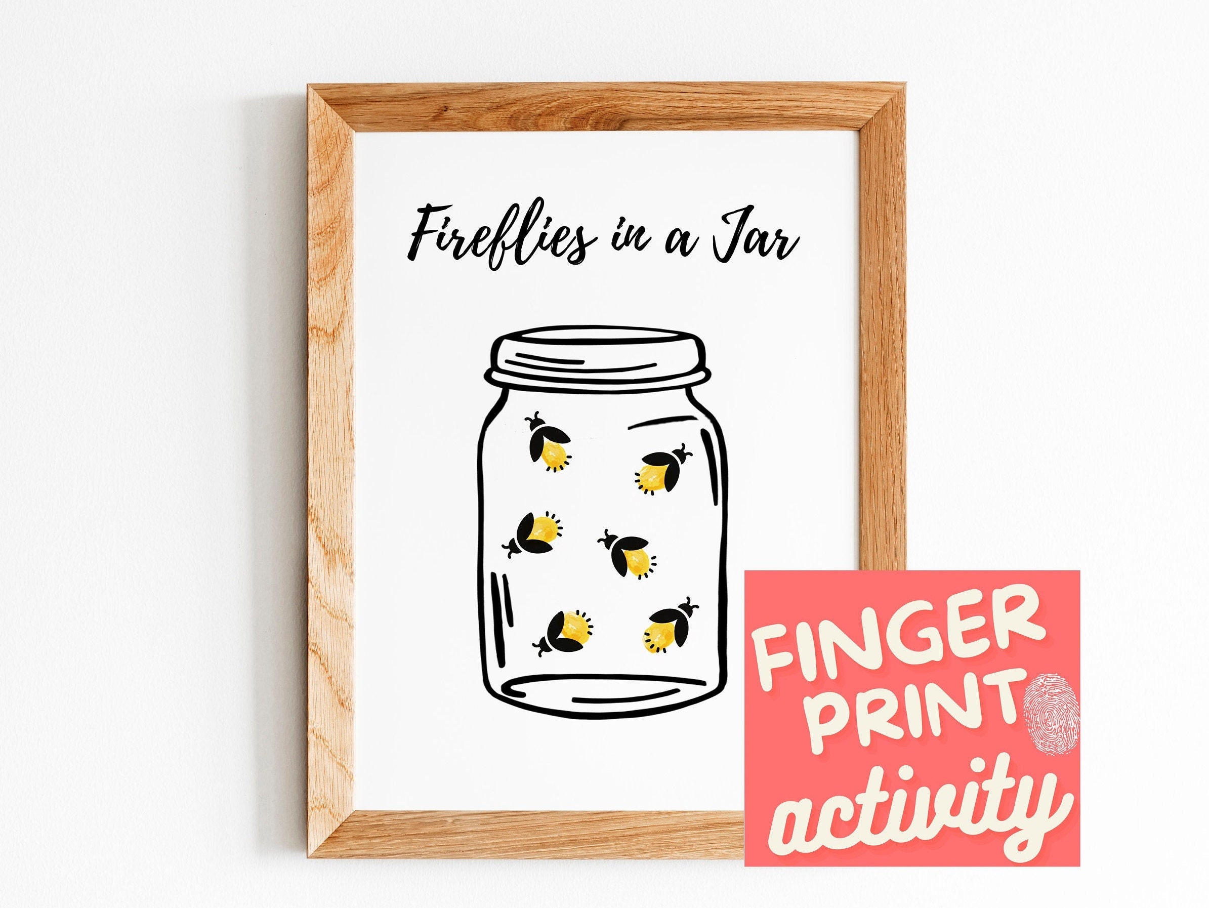 Firefly Fingerprint Art Fingerprint Craft Firefly Kids - Etsy