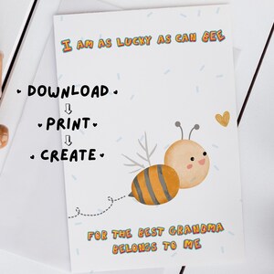 Lucky as Can BEE Grandparents Day Craft / Grandparents Day Handprint ...