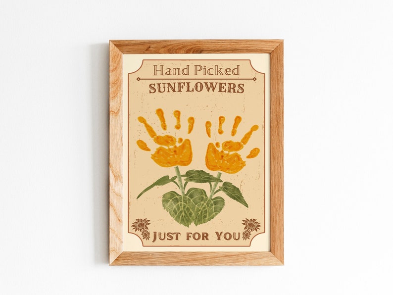Farm Sign Sunflowers / Handprint Art Craft / Sun Flower - Etsy