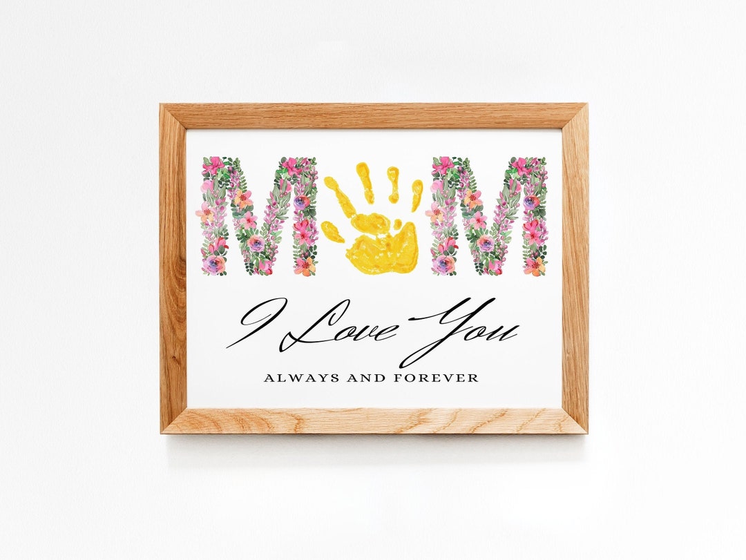 Mother's Day Hand Paint Art Printable DIY Kid's Art Activity for Mom ...
