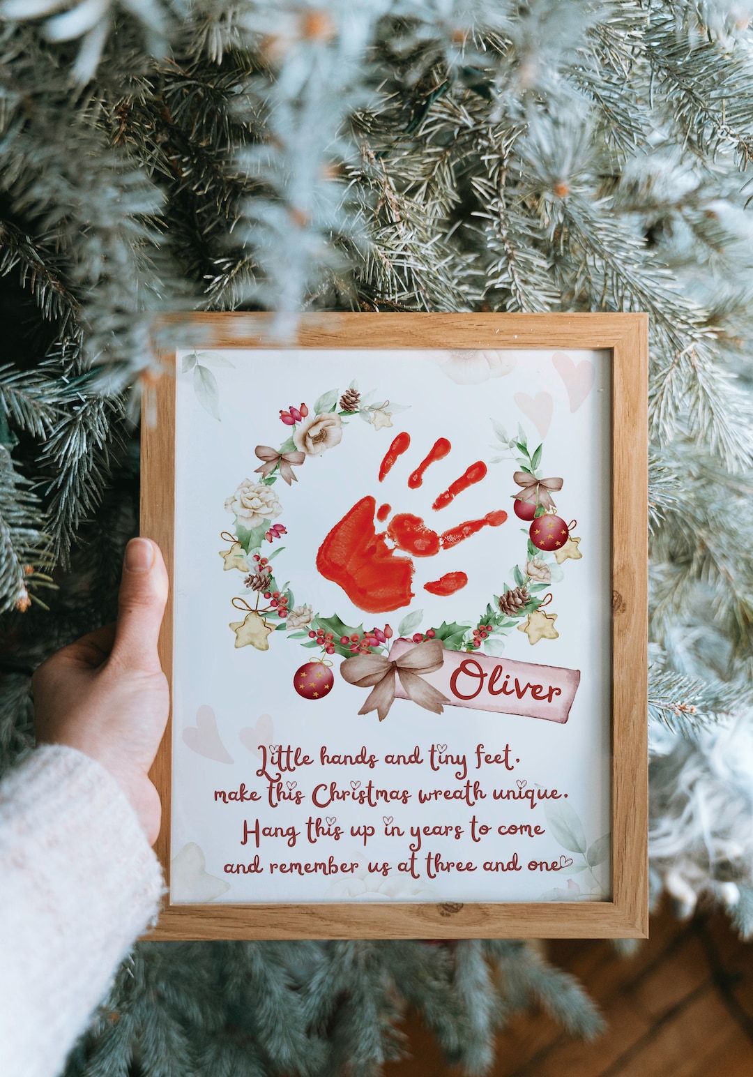 1st Christmas / Christmas Handprint Poem / Everlasting - Etsy