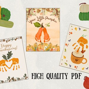 Thanksgiving Handprint Footprint Craft Bundle / Thanksgiving Handprint ...