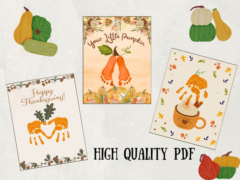 Thanksgiving Handprint Footprint Craft Bundle / Thanksgiving - Etsy
