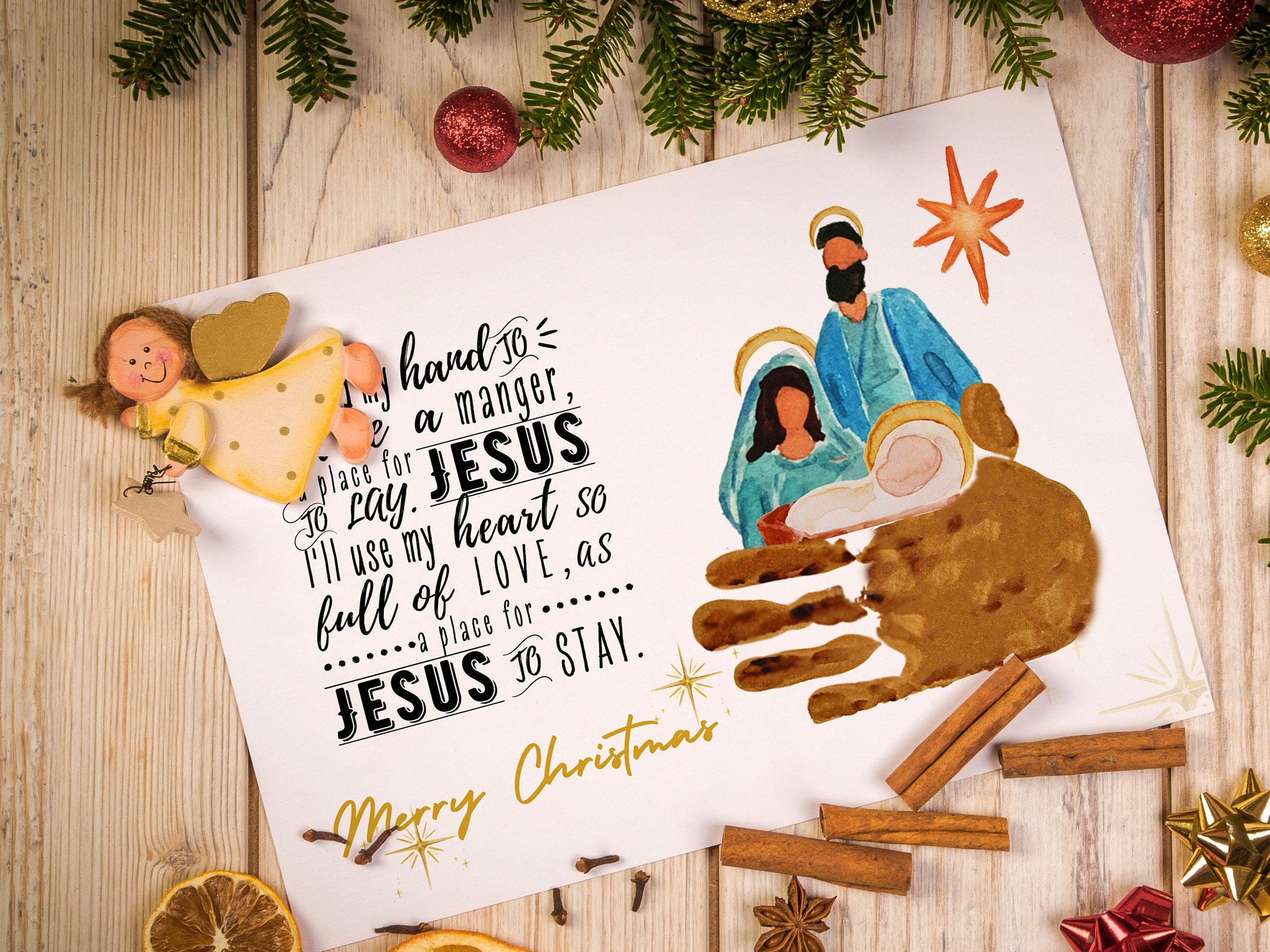 Jesus Nativity Scene Poem Christ is Born Baby Jesus - Etsy