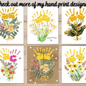 Flower Garden Handprint Craft Art / Gift for Mom Mum Nana Grandma ...