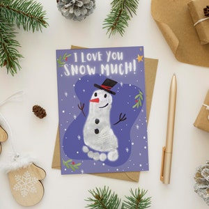 I Love You Snow Much Winter Footprint Craft / Christmas Handprint Art ...