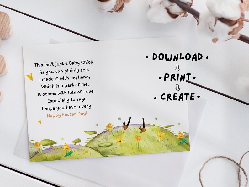 Easter Handprint Poem / Easter Chicken Handprint Art / Easter - Etsy