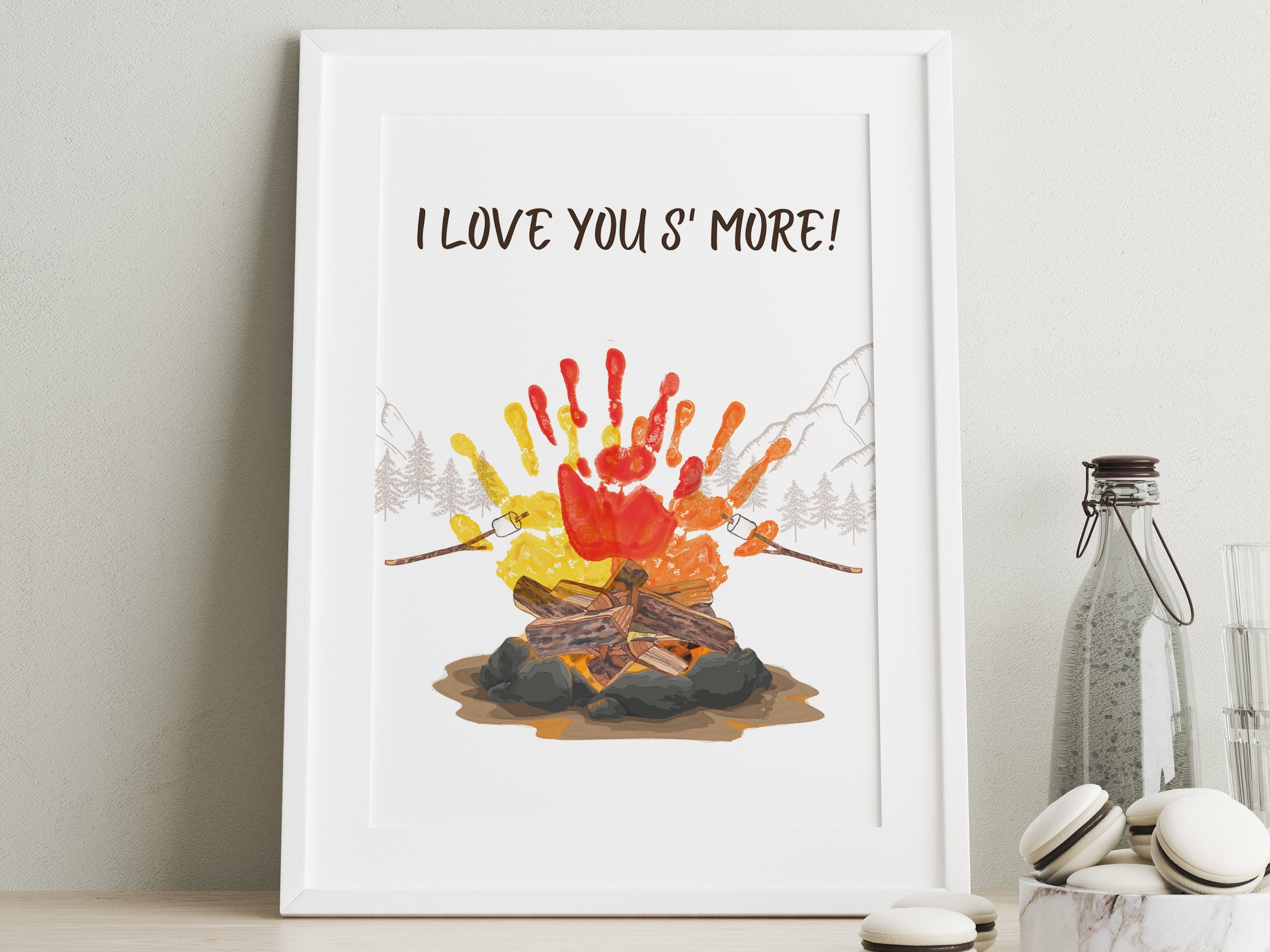 Campfire Handprint Art Handprint Craft Preschool Craft - Etsy