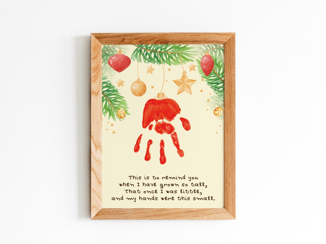 Christmas Handprint Poem / Everlasting Mistletoe / Xmas - Etsy