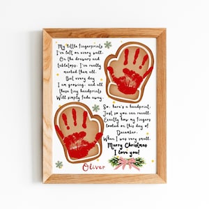 Christmas Handprint Poem / Toddlers Handprint Art / Mittens DIY Kid ...