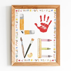 Back to School Handprint Keepsake for Toddlers, Pre-school ...