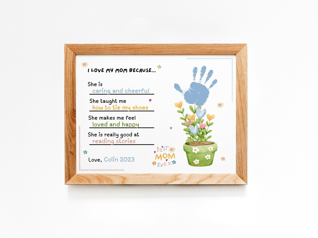 Mother's Day Printable / Kids' Handprint Keepsake / Crafts for Pre-k ...