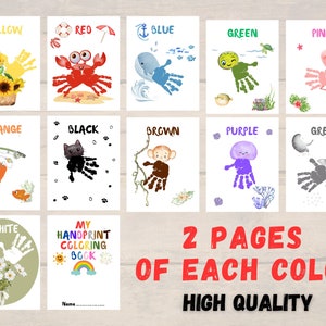 My Handprint Coloring Book / Handprint Book for Baby Toddler Child ...
