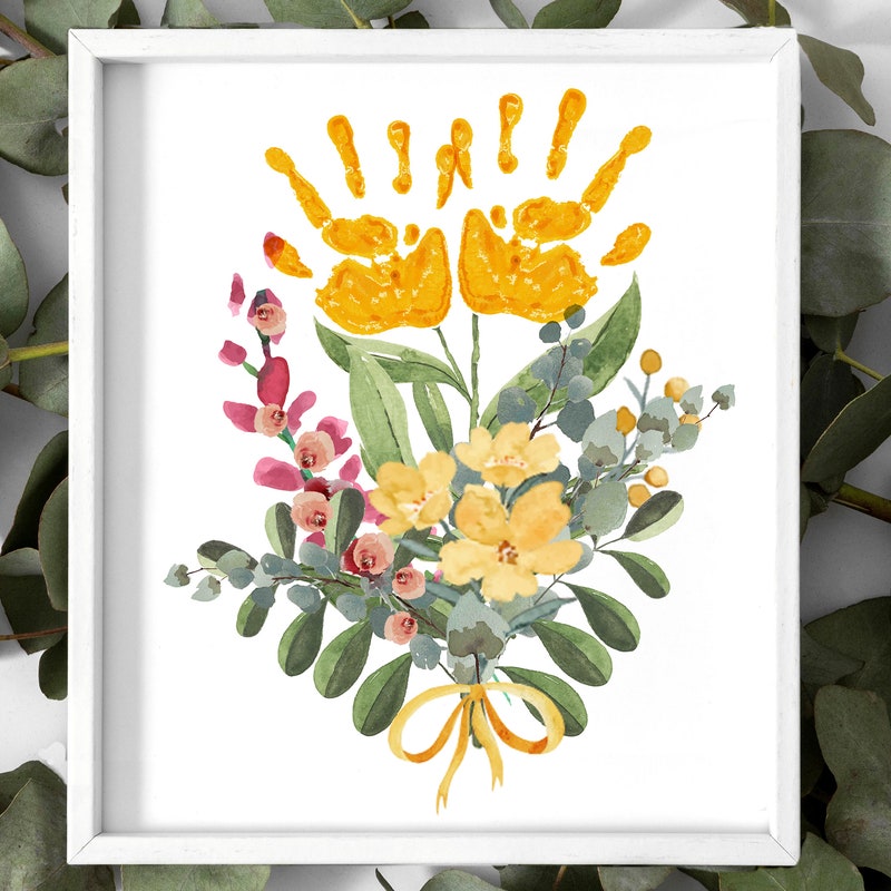 Handprint Flower Art - Etsy